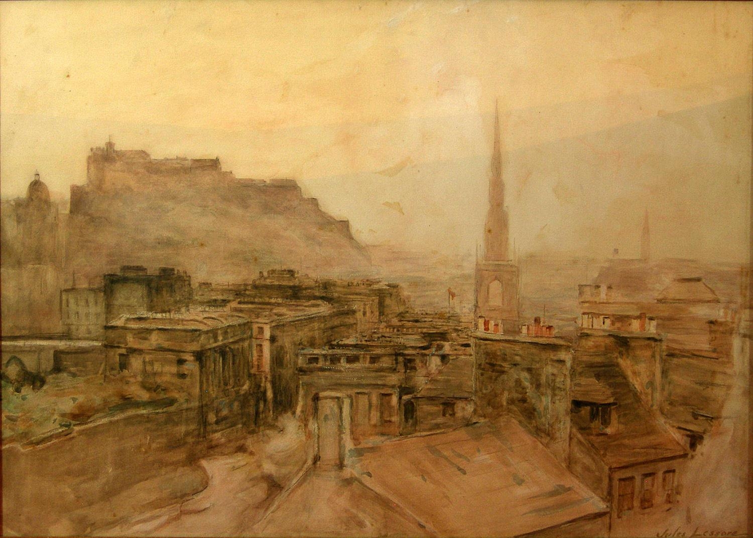 Jules Lessore | VIEW OF EDINBURGH | MutualArt