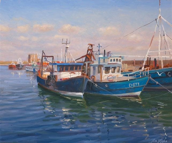 Tom Roche | Blue Trawlers, Dun Laoghaire | MutualArt