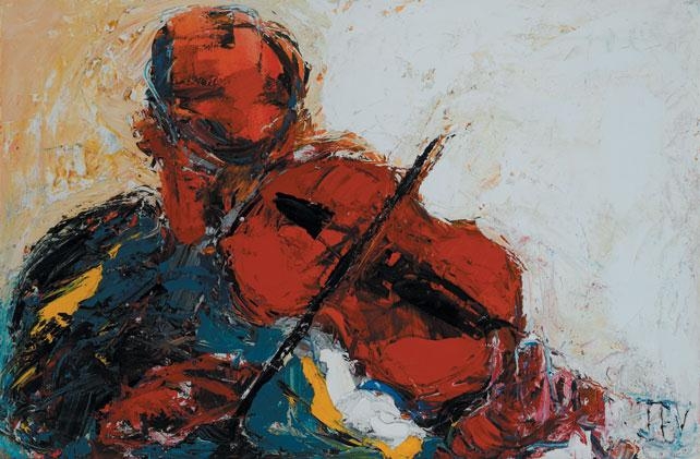 John Brian Vallely | The Violin Player | MutualArt