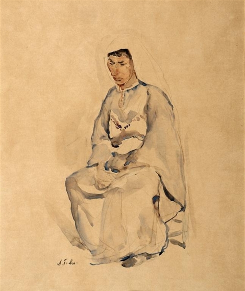 Anna Ticho | Woman from Jerusalem | MutualArt