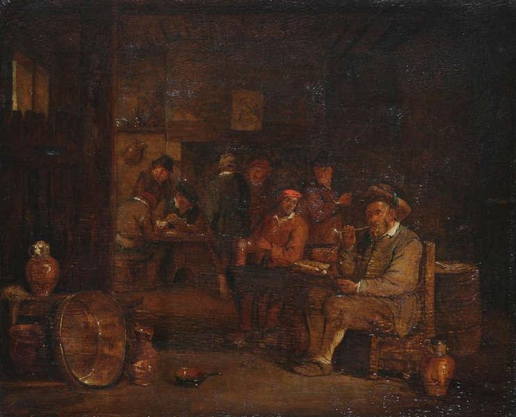 David Teniers the Younger | Tavern scene with pipe smokers and card ...