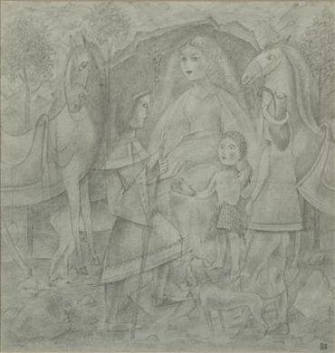 Robert Angerhofer | Figurale Darstellung mit Pferden | MutualArt