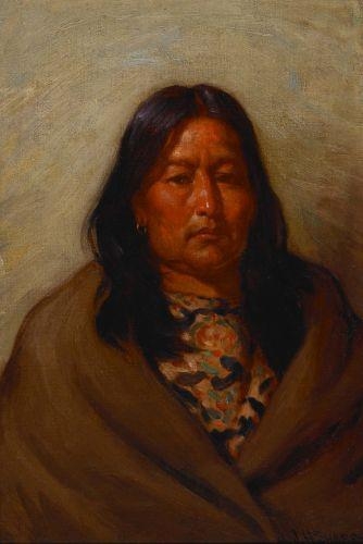 Joseph Henry Sharp | Wife of Chief Little Wolf, Cheyenne | MutualArt