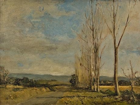 Walter Gilbert Wiles | Winding Roadway with Figure and Gum Trees ...
