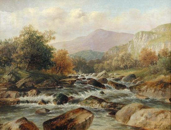 William Henry Mander | A View in the Lledr Valley, Wales (1906) | MutualArt