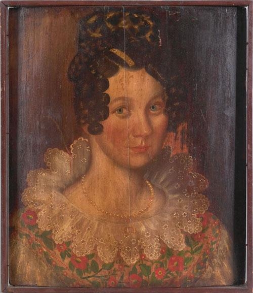 Thomas Ware | portrait of a young lady in a white bonnet | MutualArt