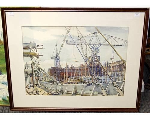 Alan Ian Ronald | Ship yard (1944) | MutualArt