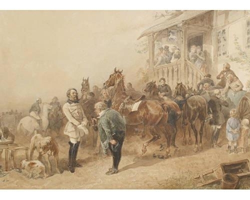 Theodor Hosemann | The traveller's rest (1838) | MutualArt