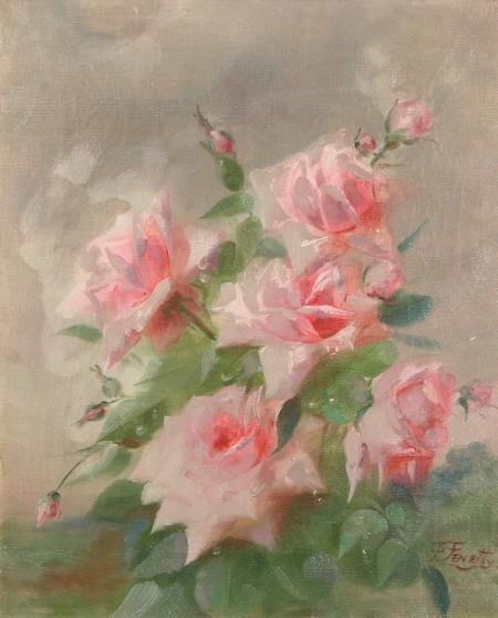 Frederick M. Fenetti | Still Life with Flowers in a Blue Vase | MutualArt