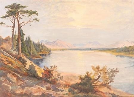 Frederick W. Freer | Serene Lake Landscape (1897) | MutualArt