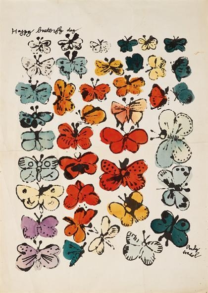 Andy Warhol | BUTTERFLIES (Circa 1955) | MutualArt
