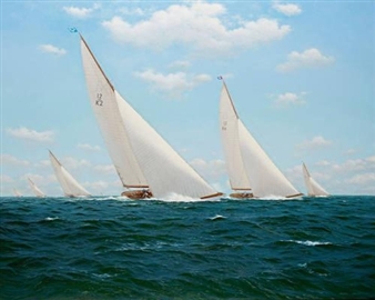 Stephen J. Renard | Meteor III and Ingomar Heading Out for the Start ...