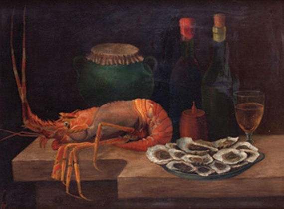 Alfred Weber | Nature morte au homard (1911) | MutualArt