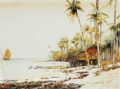 Kenneth D. Shoesmith | South East Asian coastal scene | MutualArt