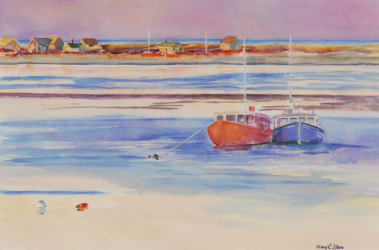 Mary Cecil Allen | Lady in Red Chatham Harbor and North Beach (2008 ...