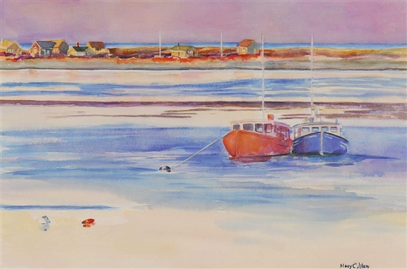 Mary Cecil Allen | Lady in Red Chatham Harbor and North Beach (2008 ...