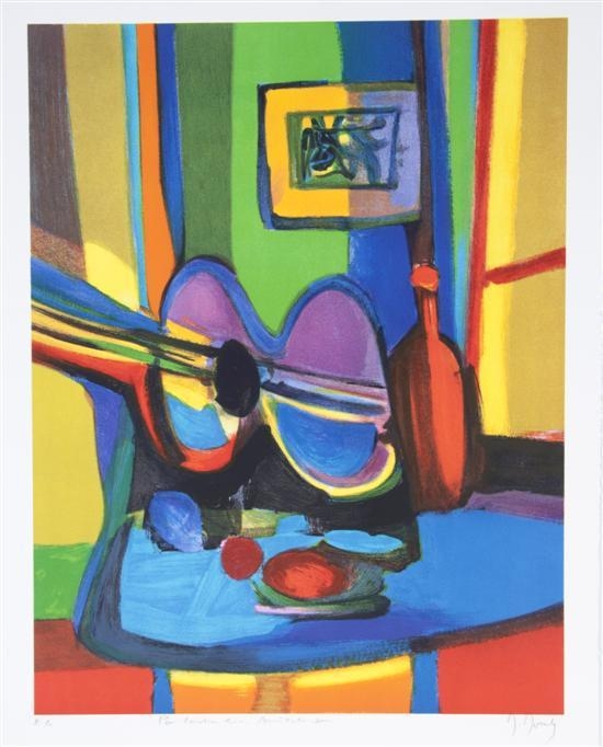 Marcel Mouly | Still Life with Violin | MutualArt