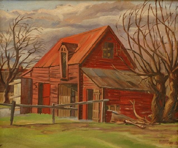 Desmond Wood | The Red Shed (1953) | MutualArt