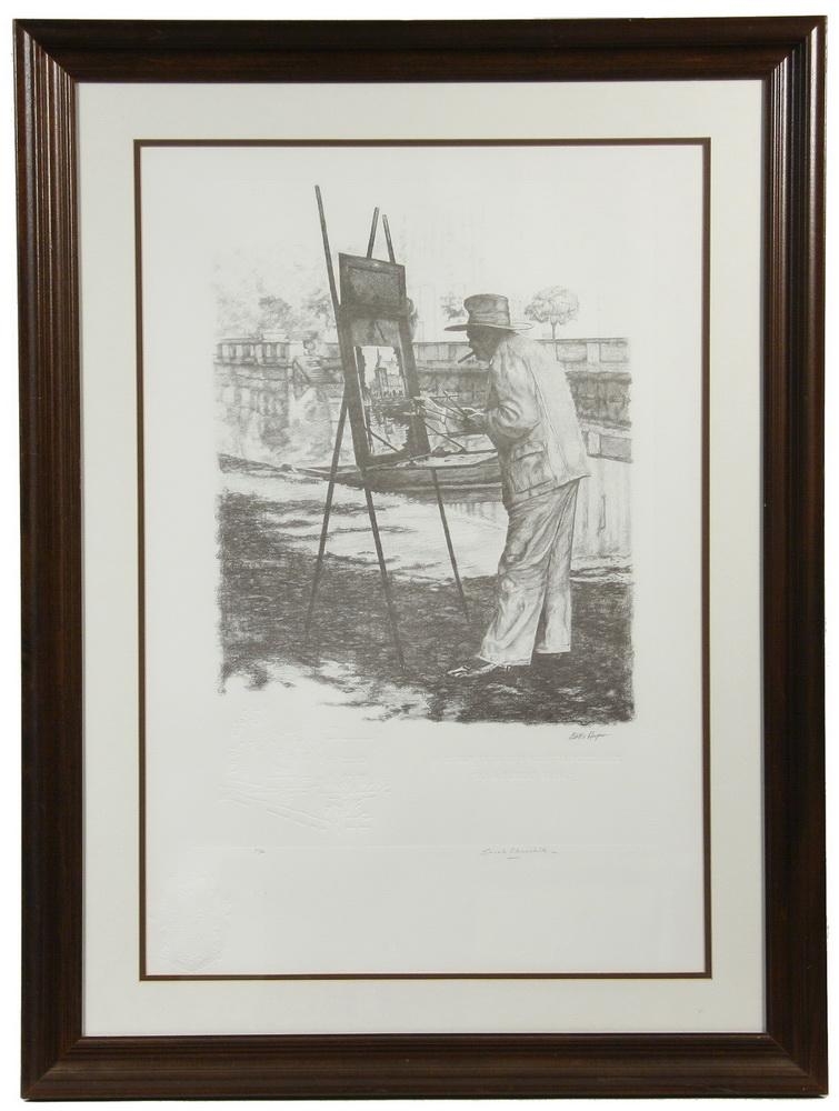 Curtis Hooper | Portrait of Sir Winston Churchill painting at his ...