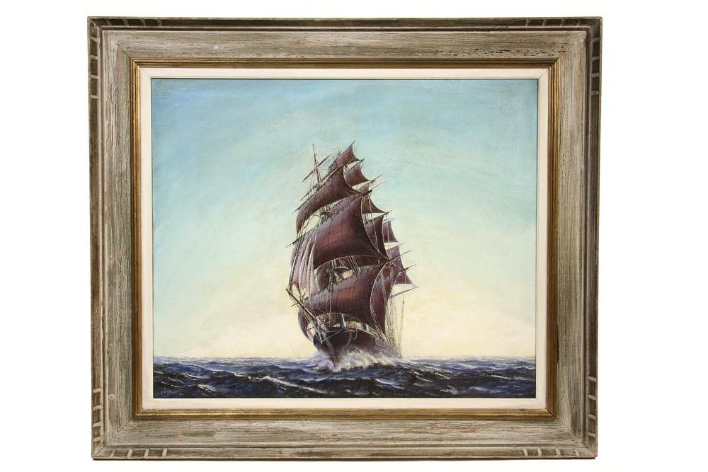 Raymond P. Fraser | Clipper Ship Under Full Sail (1959) | MutualArt