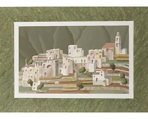 John Rutherford Armstrong | Mediterranean townscape (1930) | MutualArt