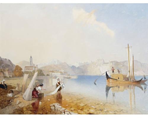 James Baker Pyne | Promenade Outside the Fortress Walls | MutualArt