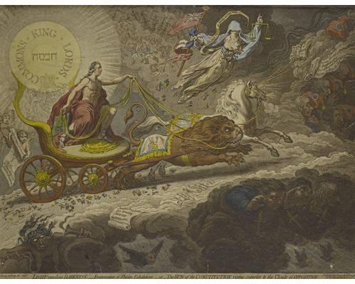 James Gillray | Light Expelling Darkness | MutualArt