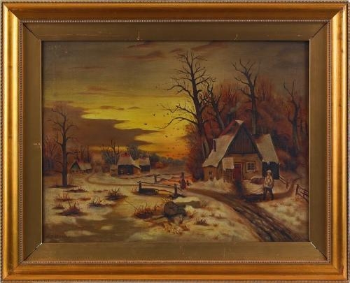 J.J. Morgan | Two works: Winter landscapes | MutualArt