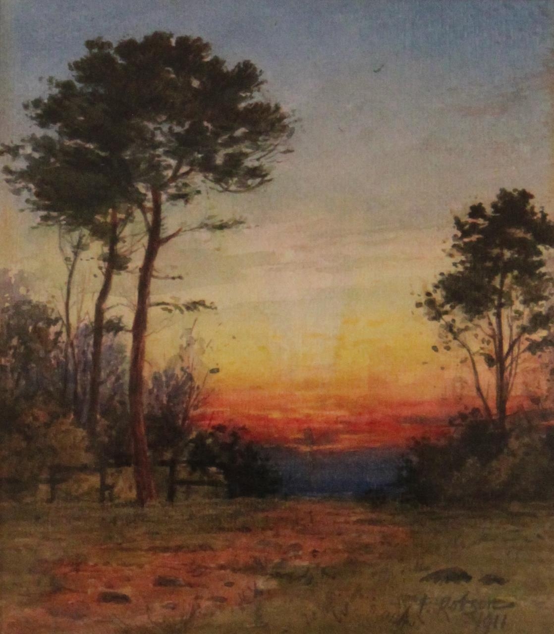 Featherstone Robson | untitled - landscape with country road (1911 ...