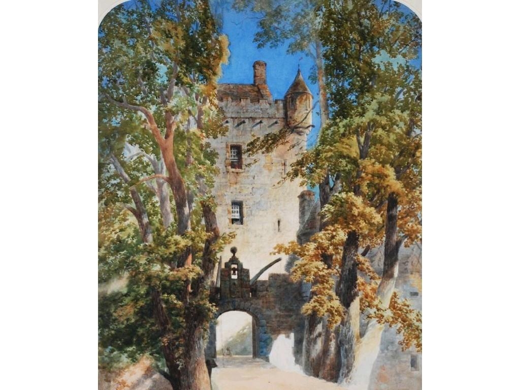 Samuel Read | Castle entrance with drawbridge | MutualArt