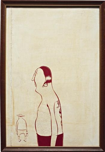 Barry McGee | Untitled (seven men) (2003) | MutualArt