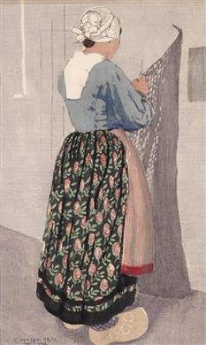 Carl Moser | Breton Net Mender (1931) | MutualArt