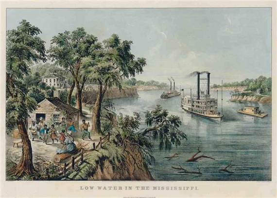Frances Flora Bond Palmer | Low Water in the Mississippi (Circa 1868 ...
