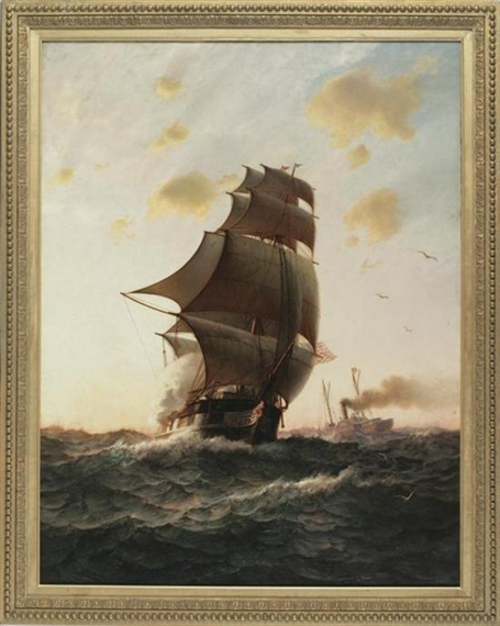 James Gale Tyler | SHIPS AT SEA, DUSK | MutualArt