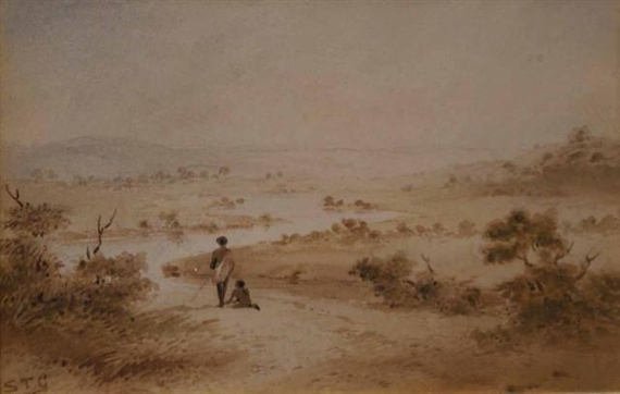 Samuel Thomas Gill | Aboriginals and River Landscape | MutualArt