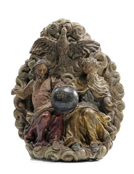 Austrian School, 18th Century | A baroque relief of the Holy Trinity ...