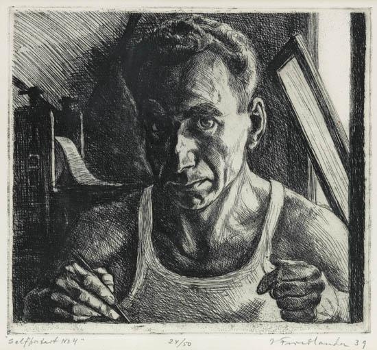 Isac Friedlander | SELF-PORTRAIT NO. 4 (1939) | MutualArt