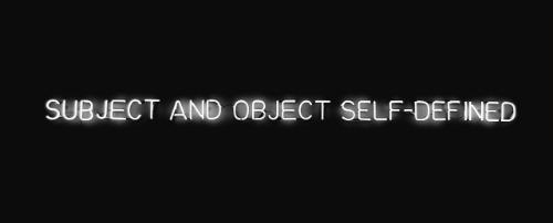 Joseph Kosuth | Subject and Object Self-Defined (1965 - 1966) | MutualArt