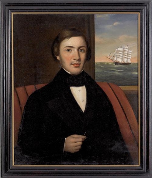 American School, 19th Century | Portrait of a ship captain (1830 ...