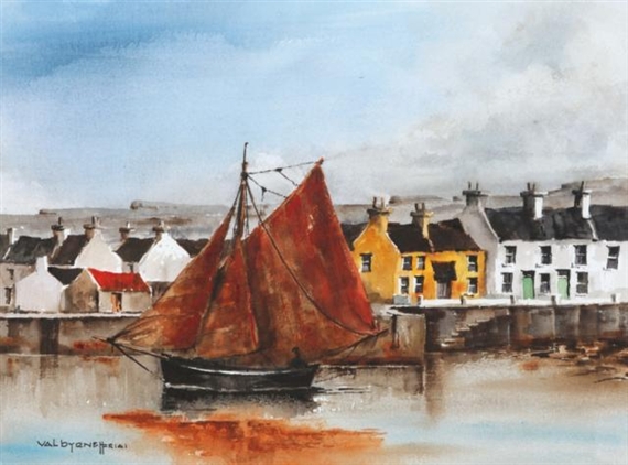 Val Byrne | PERAMBULATING THROUGH ENNISTYMON | MutualArt