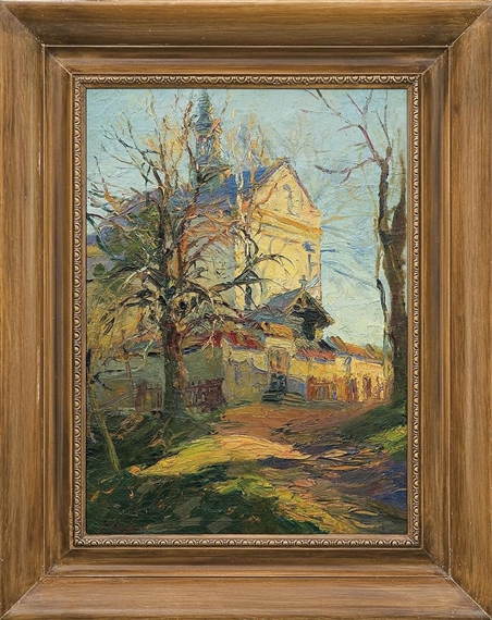Erno Erb | Autumn. Church View | MutualArt