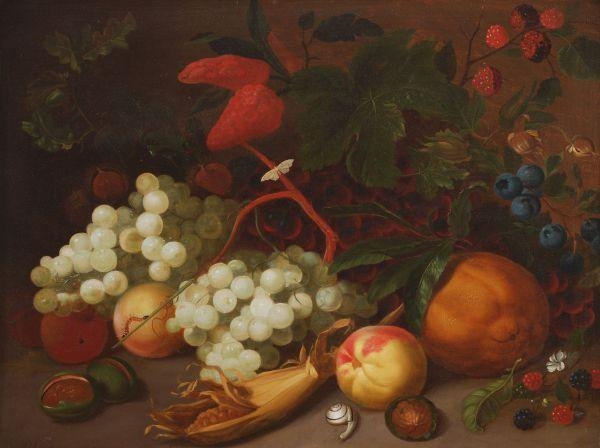 Joseph Rhodes | Still life of fruit (1845) | MutualArt