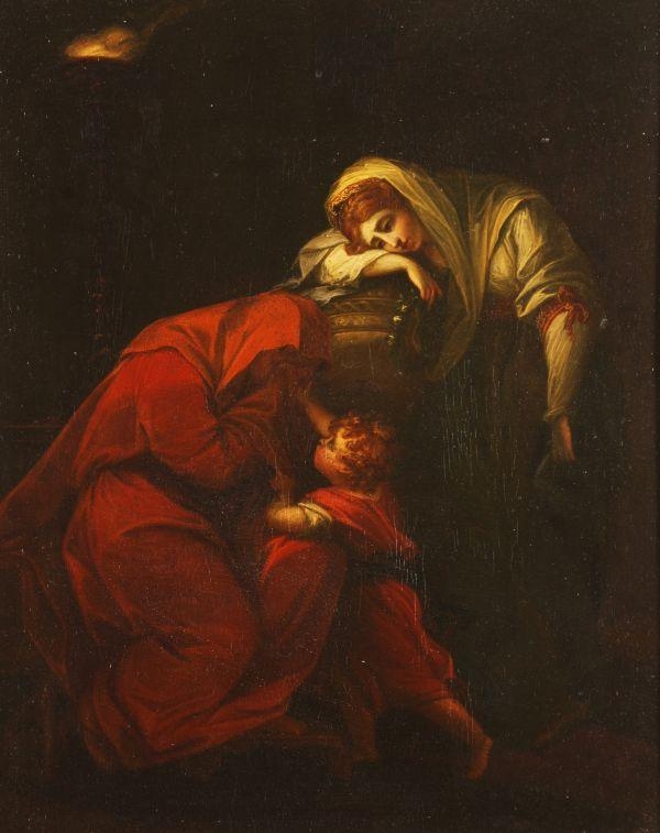 Angelica Kauffmann | Two works: Andromache weeping over the ashes of ...