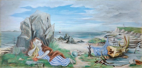 Jean Le Moal | Sur la plage (1941) | MutualArt