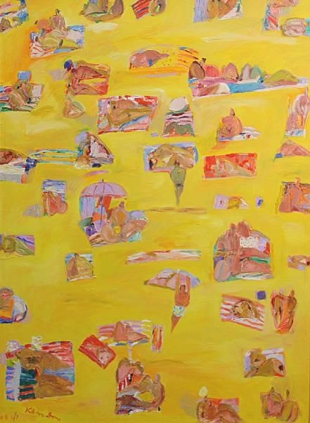 Ken Done | Boats and Yellow Hibiscus (1991) | MutualArt