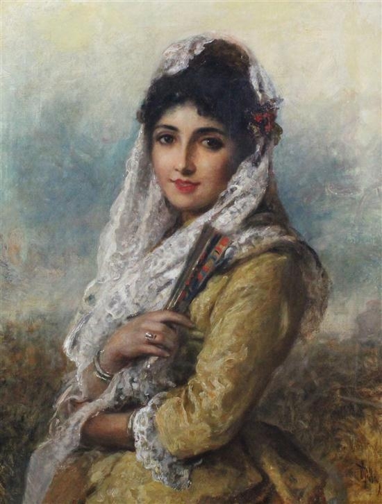 Thomas Kent Pelham | Portrait of a Spanish girl | MutualArt