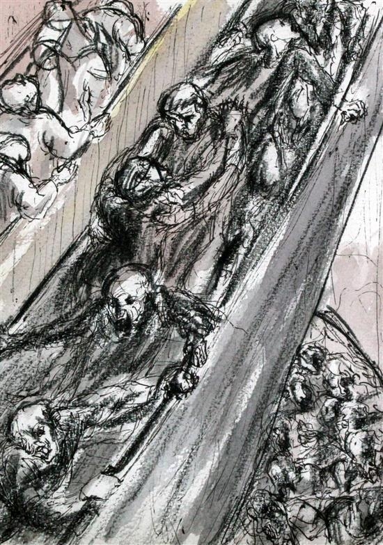 Jim Gilbert | Figures on an escalator | MutualArt