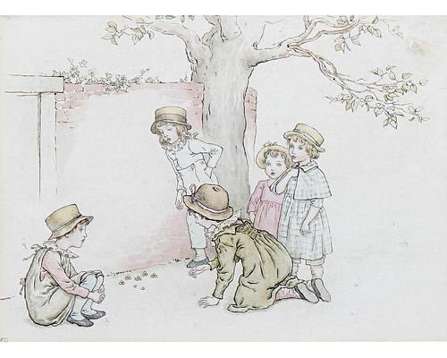 Kate Greenaway | Children playing | MutualArt