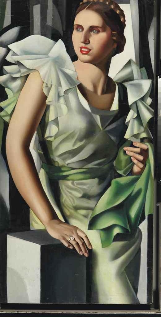 Tamara de Lempicka | Portrait de jeune femme à la colonne carrée (Circa ...