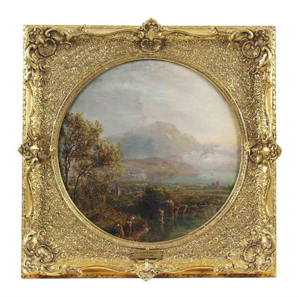 Henry Mark Anthony | Figures on a river bank | MutualArt